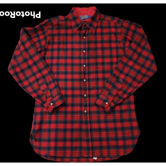 Pendleton | Shirts | Vtg 8s Pendleton Red Plaid Macduff Tartan Wool ...